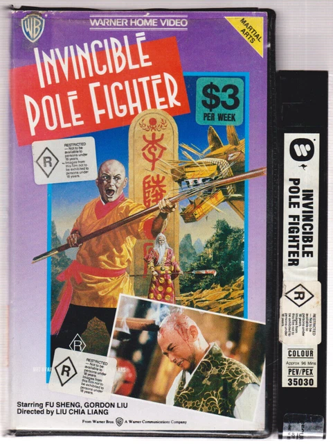 RARE VHS VIDEO Tape Clamshell INVINCIBLE POLE FIGHTER Big Box Ex-Rental Warner $15.00 - PicClick AU