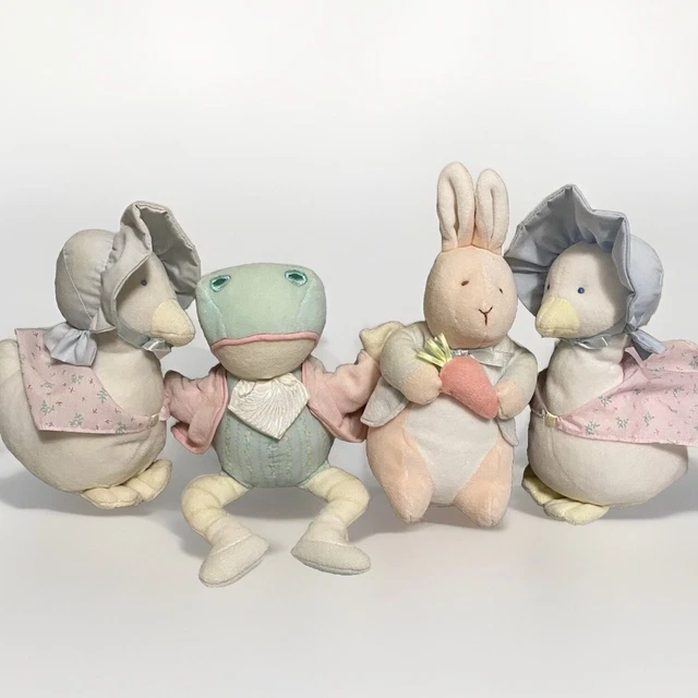 VINTAGE EDEN PETER Rabbit Plush Lot Frog Mother Goose Baby Decor ...