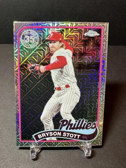 PACK ARGENT BRYSON Stott 2024 Topps Series 2 #2T89C-17 1989 Chrome Mojo ...