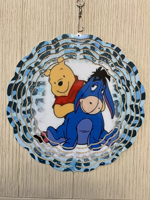 DISNEY INSPIRED EEYORE &Winnie The Pooh, Wind Spinner 8 Inch With ...