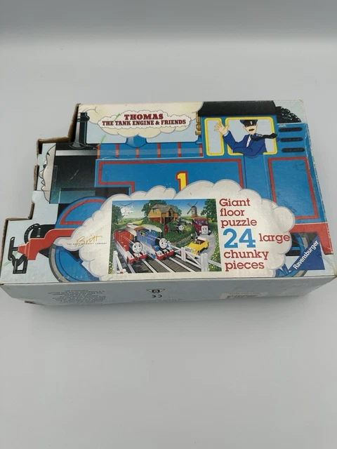 1996 RAVENSBURGER THOMAS & FRIENDS Giant Floor Puzzle 24 Pieces Vintage ...