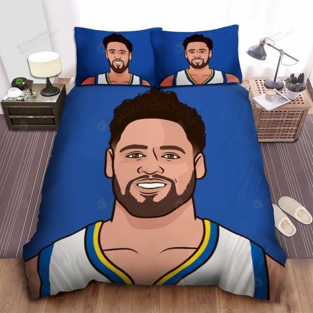 GOLDEN STATE WARRIORS Klay Thompson Cartoon Drawing Quilt Duvet Cover ...