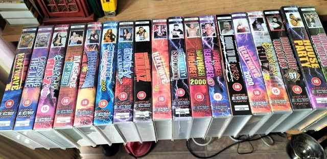 A SELECTION OF Ecw Extreme Wrestling Vhs Tapes Wwf Wwe Wcw Taz Rvd Funk ...