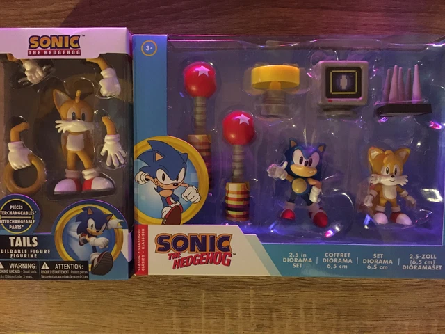 SONIC THE HEDGEHOG Diorama Set Plus Buildable Tails Figure - Brand New ...