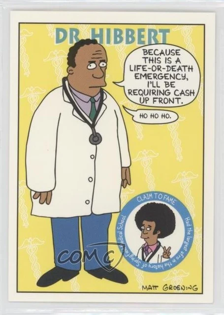 1994 SKYBOX BONGO Comics Simpsons Series 2 Characters Dr Julius Hibbert ...