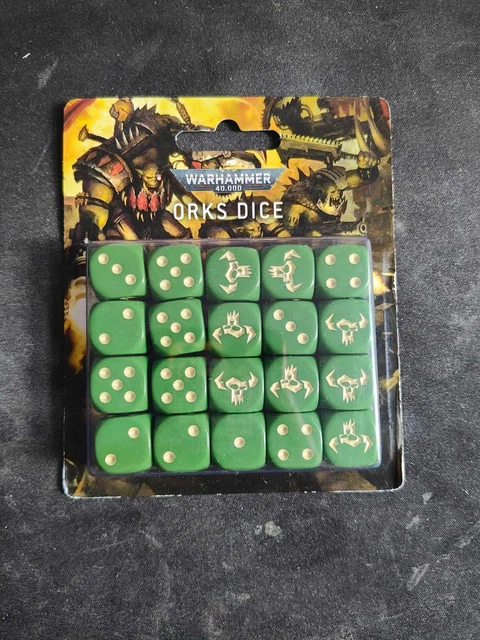 WARHAMMER 40K ORK Dice set Games Workshop Brand New Sealed EUR 32,12 ...