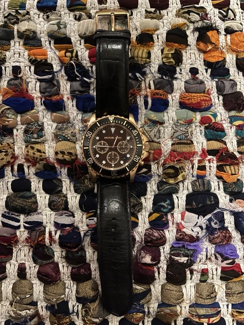 MICHAEL KORS MK8258 Everest Cronografo 45mm Oro Rosa Quadrante Marrone ...
