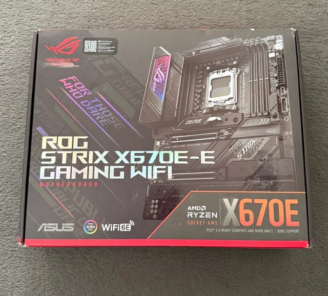 ASUS ROG STRIX X670E-E Gaming WiFi Desktop Motherboard (boxed) £312.72 ...