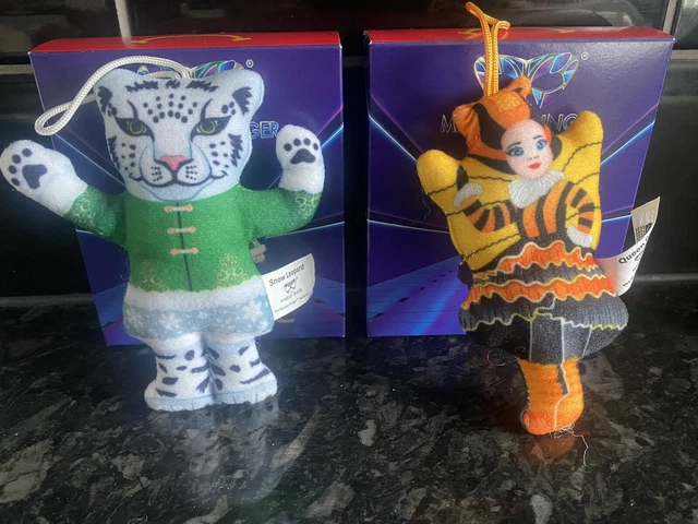 2 X MCDONALDS " THE MASKED SINGER QUEEN BEE & SNOW LEOPARD SOFT PLUSH ...