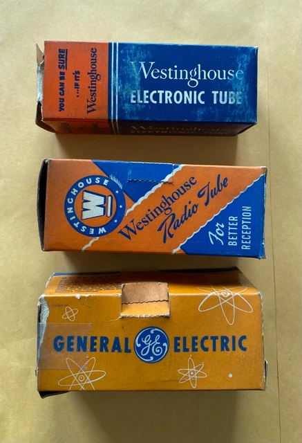 VINTAGE 7B7, 7C5 & 7Q7 Radio Tubes (3 in total) Westinghouse & GE Test ...