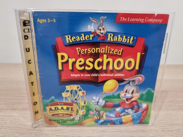 READER RABBIT PERSONALIZED Preschool 2 CD Set PC Game Educational ...