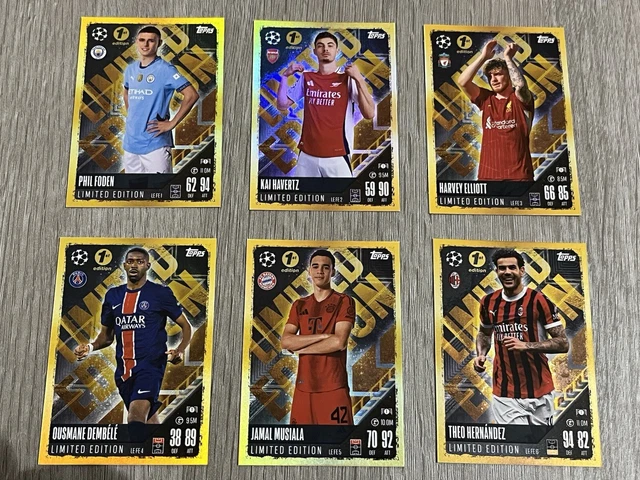 TOPPS MATCH ATTAX 2024/25 GOLD LIMITED EDITION - Complete Set Of 6 ...