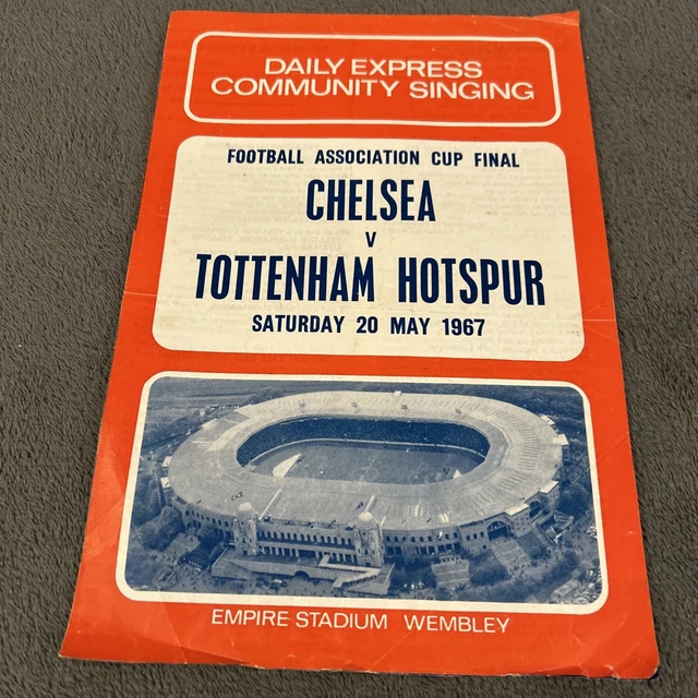 CHELSEA V TOTTENHAM 1967 FA Cup Final Community Song Sheet £2.51 ...