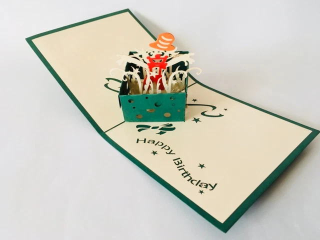 GIFT PACK WITH a Clown, 3D Folding Cards, Pop-Up Card, Congratulations ...