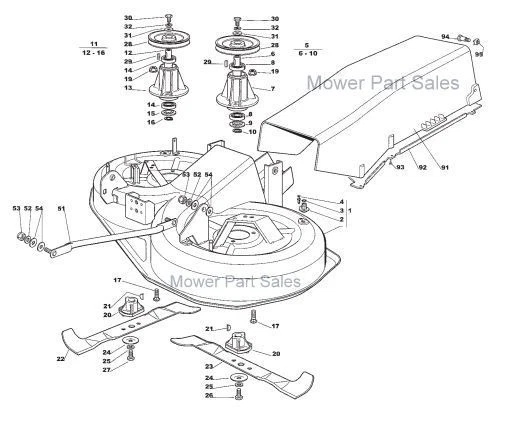 MOUNTFIELD CUTTER DECK Belt For 36" / 92cm 1436M 1436H 1236M 1236H ...