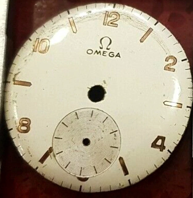 QUADRANTE OMEGA RETRÒ dial x wristwatch 1950-60 di 30mm secondi al 6 ...
