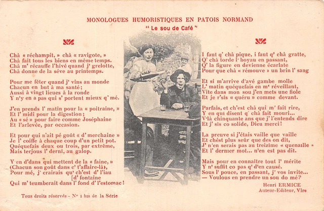 14-MONOLOGUES HUMORISTIQUES EN Patois Normand Le Sou De Cafe-N T5079-F ...