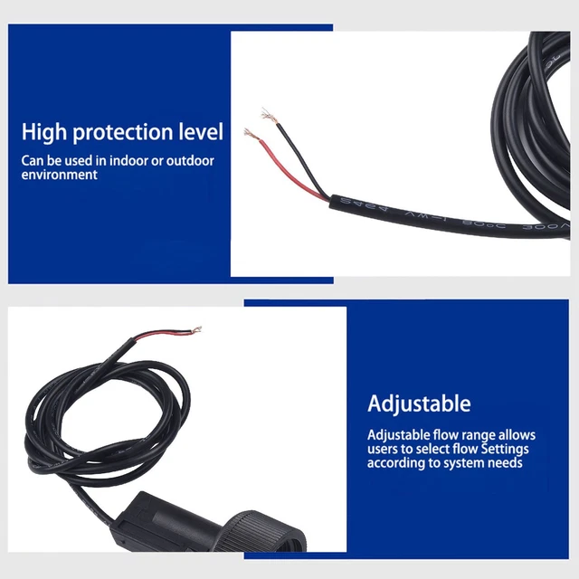 ADJUSTABLE WATER FLOW Switch Flow Switch Flow Sensor For Heat Pump ...