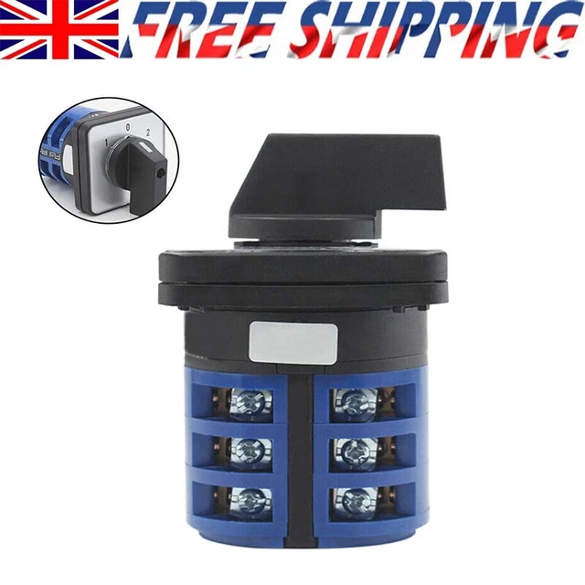 20A CAM ROTARY Changeover Selector Control Switch Panel Mounted ...