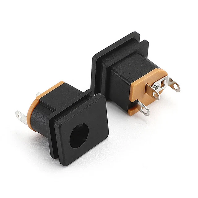 DC POWER SOCKET Female Plugs Connector Nut Panel Mount Terminal Adapter ...