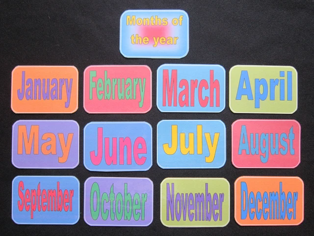 MONTHS OF THE year Cards- Calendars - Autism/Dementia/Visual Aids/SEN ...