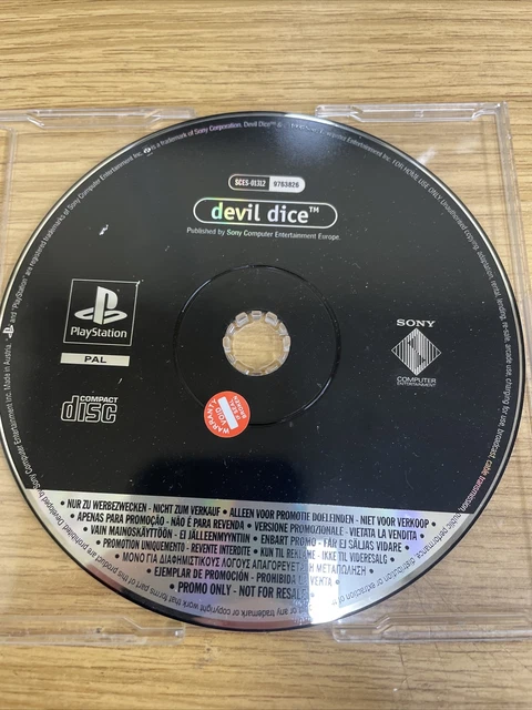 DEVIL DICE PLAYSTATION 1 Rare Promo Game PS1 - Disc Only £21.95 ...