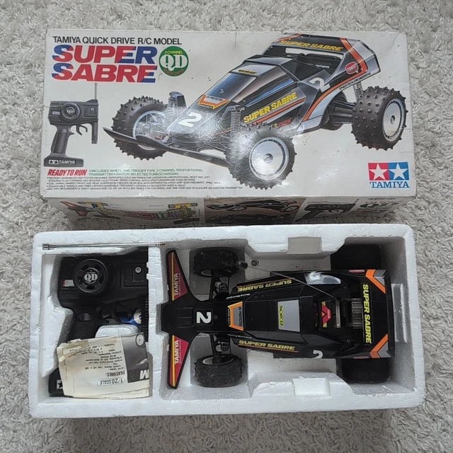 TAMIYA SUPER SABRE RC Car QD Quick Drive 1/14 Vintage 1988 Boxed Tested ...