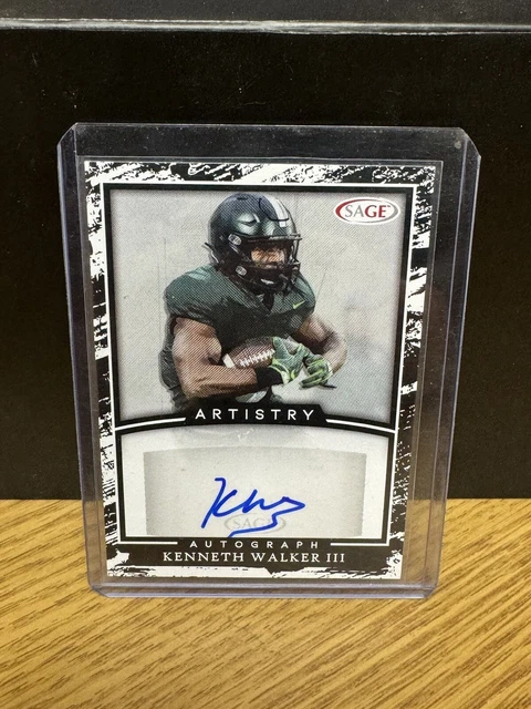 2022 KENNETH WALKER Iii RC Auto Sage Artistry Rookie Autograph $20.00 ...
