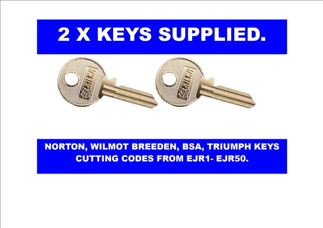 2 X WILMOT Breeden, Norton, Triumph, BSA. Steering Lock EJR1 - EJR50 ...