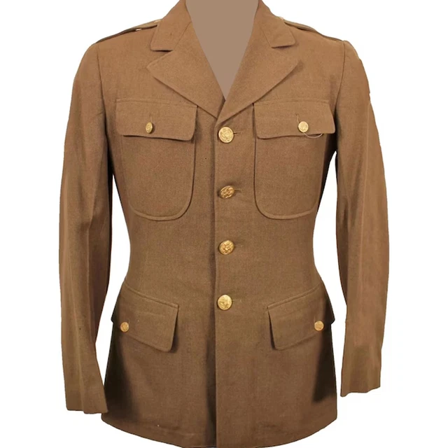 1940S WWII US Army Wool Jacket Brown Wool Engineer Uniform British Army ...