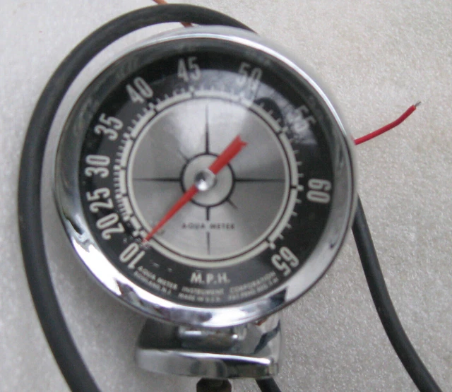 RARE VINTAGE RACE Marine Aqua Meter Speedometer Speedo Gauge Inboard ...