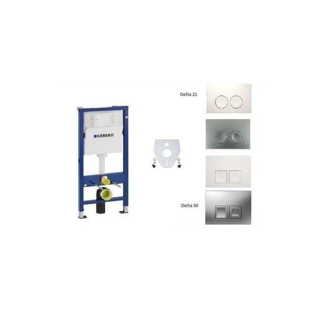 GEBERIT CASSETTA DI risciacquo WC elemento a parete Duofix Basic 112 cm ...