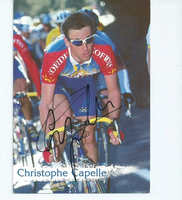 TOUR DE FRANCE CYCLISME autographe de CHRISTOPHE CAPELLE team COFIDIS ...