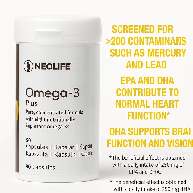 NEOLIFE OMEGA-3 PLUS 90 Capsules • Pure Concentrated Omega-3 Formula £ ...