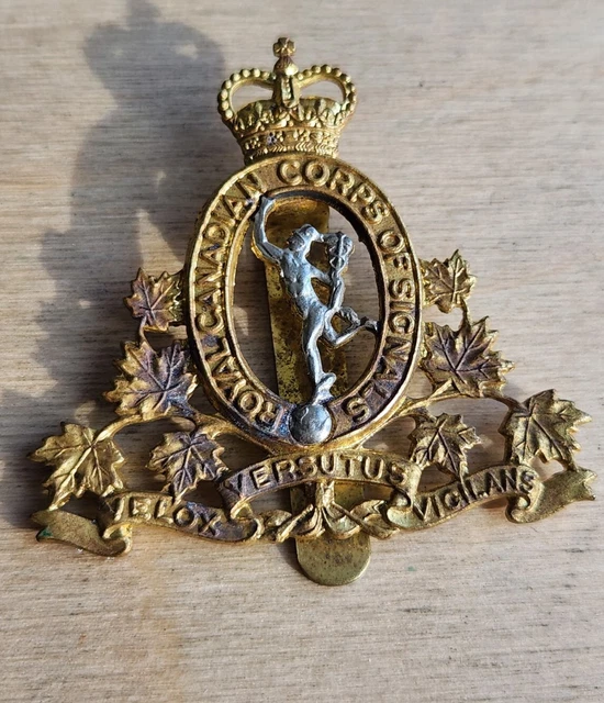 WW2 ROYAL CANADIAN Corps Of Signals Cap Badge Z3 $39.99 - PicClick CA
