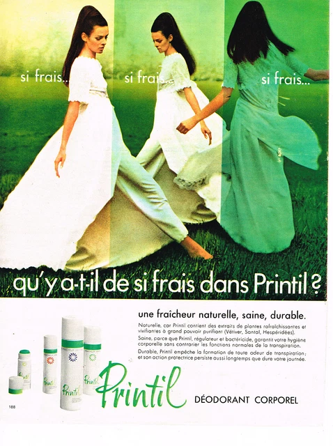 PUBLICITE ADVERTISING 064 1969 PRINTIL déodorant corporel EUR 3,00 ... PUBLICITE ADVERTISING 064 1969 PRINTIL déodorant corporel EUR 3,00 ...