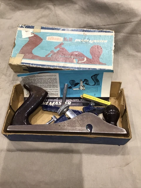 VINTAGE PARAMO NO10 PLANE MASTER BOXED WOODWORKING SHED WORKSHOP £19.99 ...