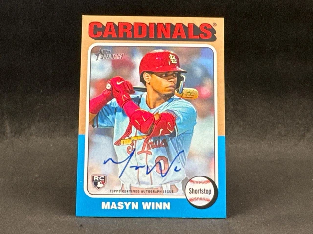 2024 TOPPS HERITAGE Masyn Winn Roa-Mw Rookie Real One Auto St Louis Cardinals Rc EUR 101,05 ...