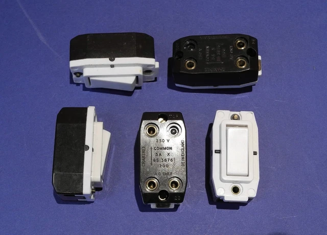 VINTAGE CRABTREE OLD Style Grid Switches 2 way double pole 5 amp 20 amp ...