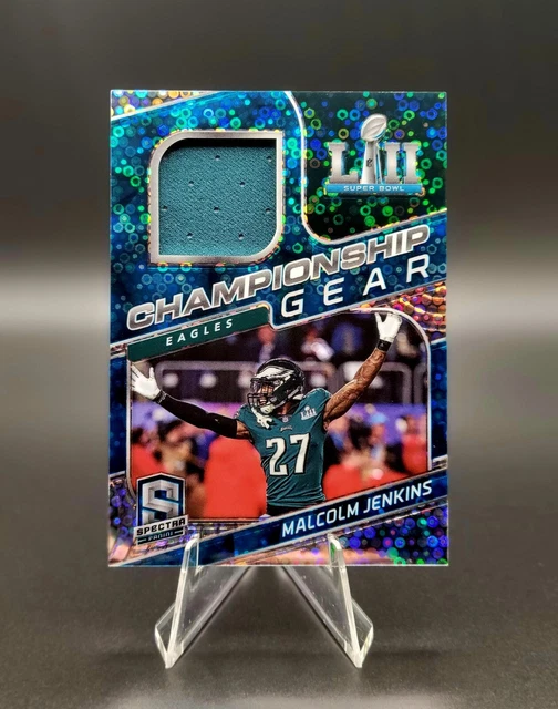 2020 SPECTRA NEON Blue Championship Gear Malcom Jenkins patch porté ...