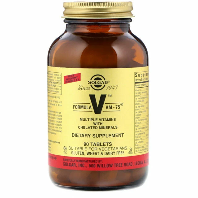 SOLGAR FORMULA V VM-75 Extra Potency Multivitamins Tablets - 90 Tabs £ ...