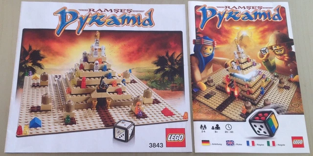 LEGO 3843 GAMES Ramses Pyramid Bauanleitung und Spielanleitung in 4 ...
