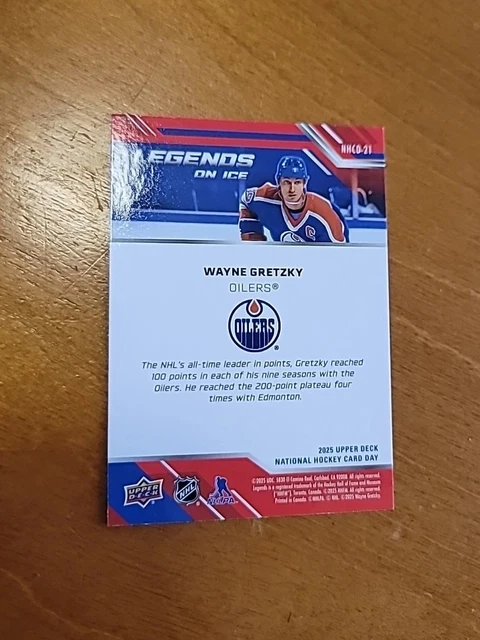 **2025 NHCD WAYNE Gretzky Legends On Ice 🚨🚨🚨 Edmonton Oilers $2.79 ...
