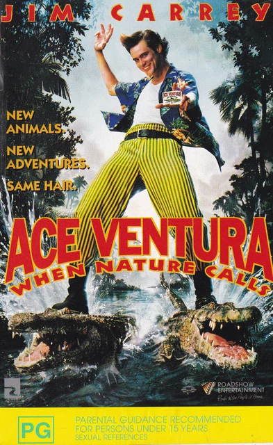 ACE VENTURA WHEN NATURE CALLS Jim Carrey VIDEO VHS Pal SirH70 EUR 7,44 ...