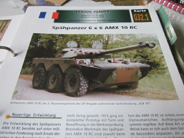 MILITÄRFAHRZEUGE ARCHIV LEICHTE Panzer 32.1 Spähpanzer AMX 10 RC ...