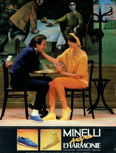 PUBLICITÉ ADVERTISING 0322 1986 chaussures Minelli Harmonie EUR 3,00 ...