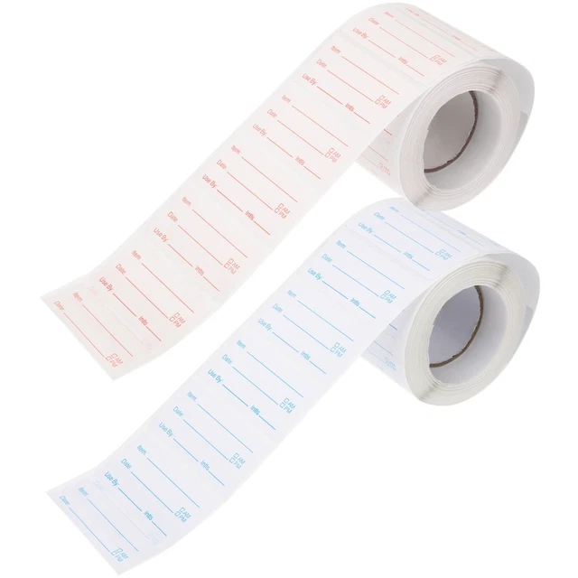 2 ROLLS FOOD Labels Stickers Kitchen Food Containers Labels food labels ...