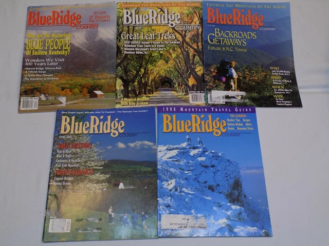 BLUE RIDGE COUNTRY Magazine 1998 Lot 5 Issues Almanac Helen Georgia ...