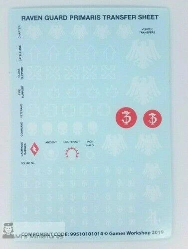 RAVEN GUARD TRANSFER Sheet £8.99 - PicClick UK