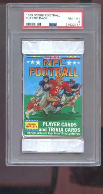 1989 SCORE CARTE football pack cire non ouvert classé PSA 8 NFL Barry ...